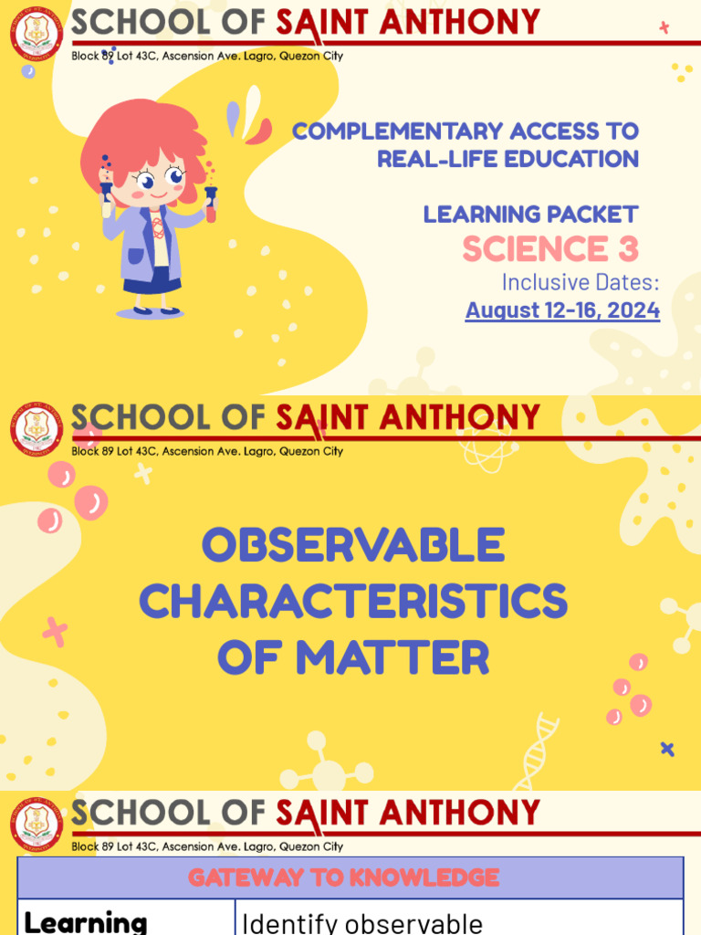 Observable Properties of Matter | PDF | Liquids | Viscosity