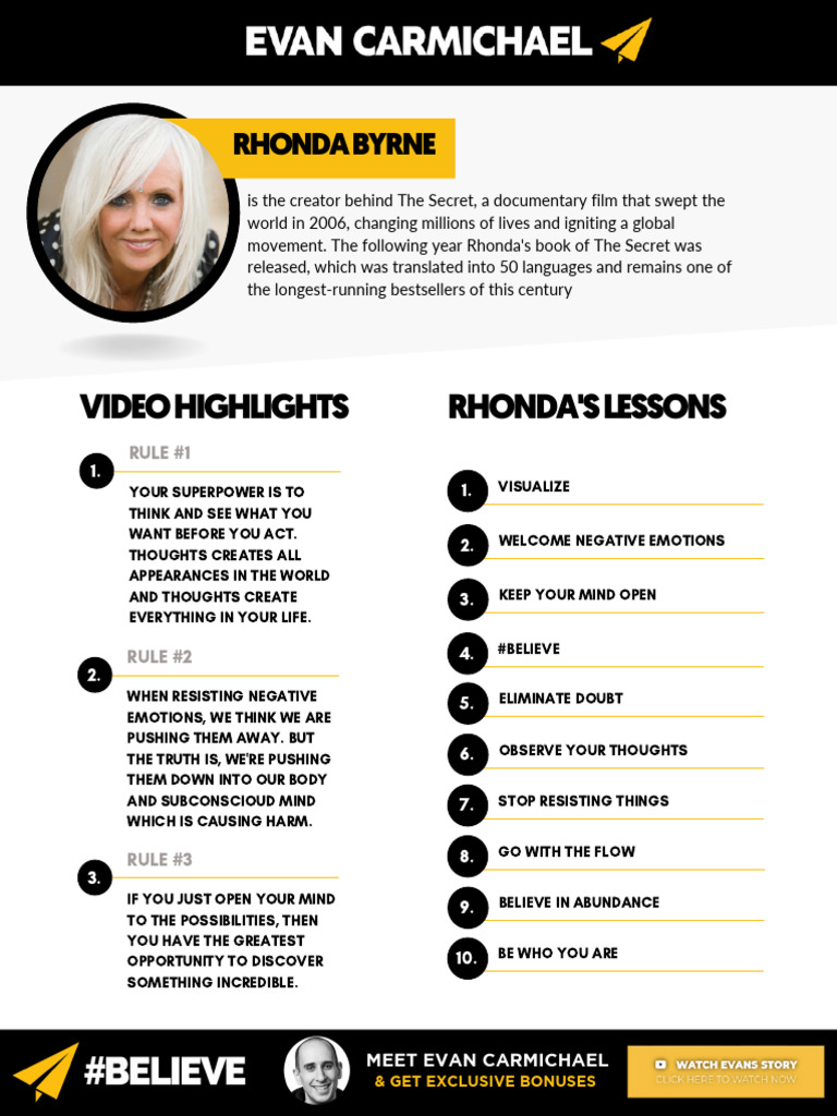 Law - of - ATTRACTION - Explained - How - To - MANIFEST - ANYTHING - Rhonda Byrne | PDF