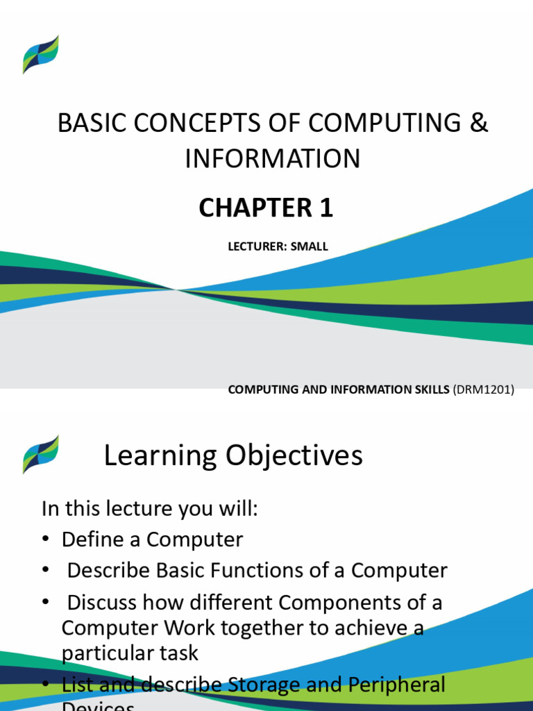 DRM1201-CHAPTER1 | PDF | Computer Data Storage | Personal Computers