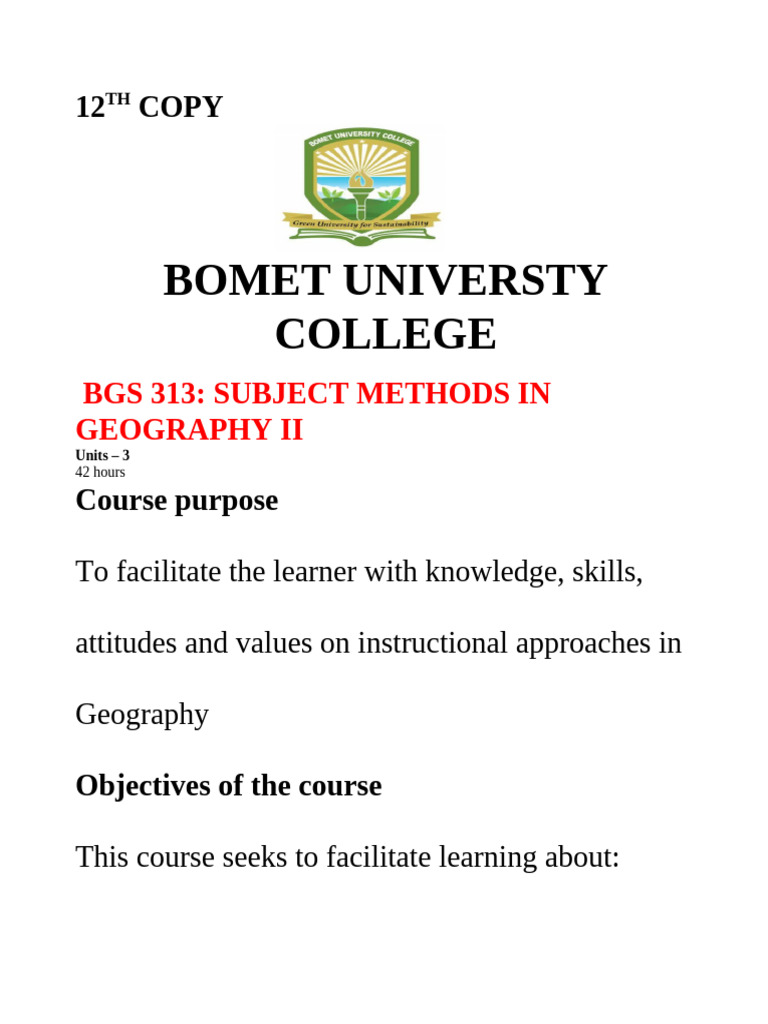 Edg 313 Educ Geo 12 Yr 3 Sem 1 2024 2025 Current | PDF | Multimedia ...