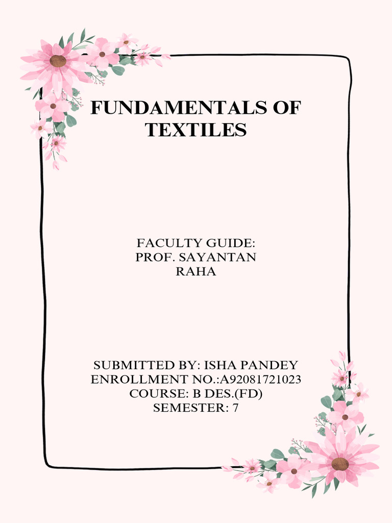 Fot Project.pdf | PDF | Textiles | Linens