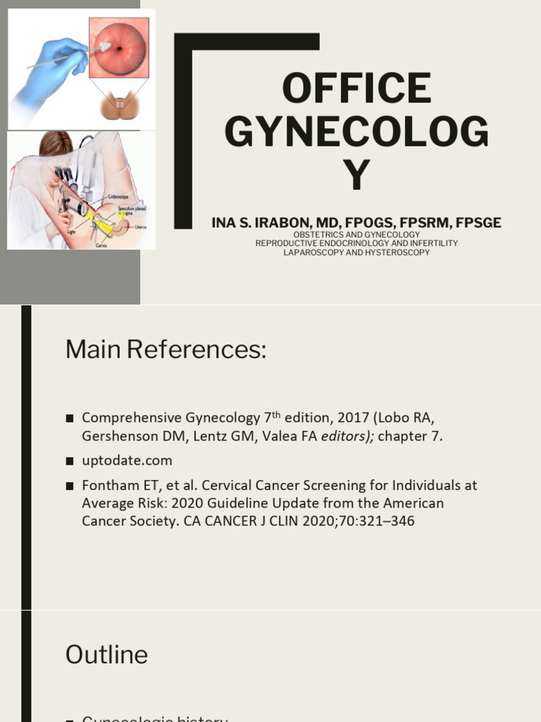 Office Gynecology - Updated | PDF | Cervical Cancer | Diseases And ...