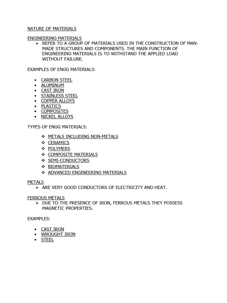 Nature of Materials (Handouts) | PDF | Chemical Bond | Chemical Polarity