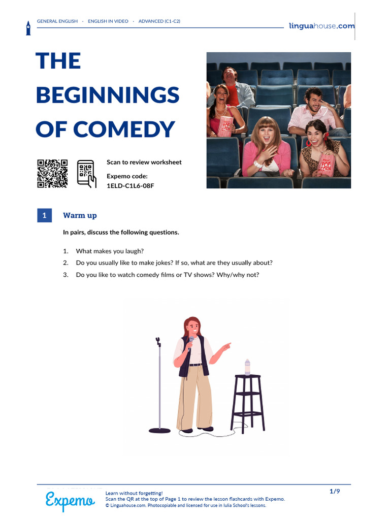 The Beginnings of Comedy British English Student C1 C2 | PDF | Comedy ...