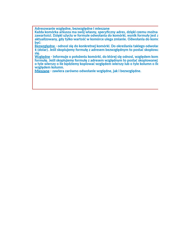 Excel 1 WSB | PDF
