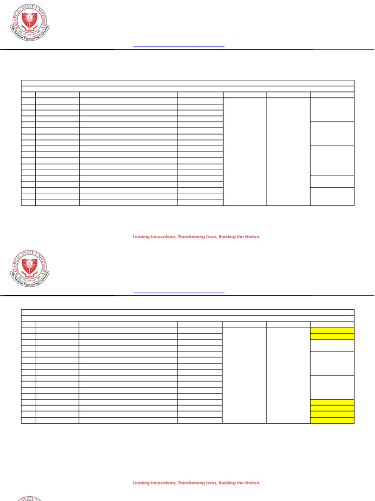 V3 Examination Schedules Edited | PDF