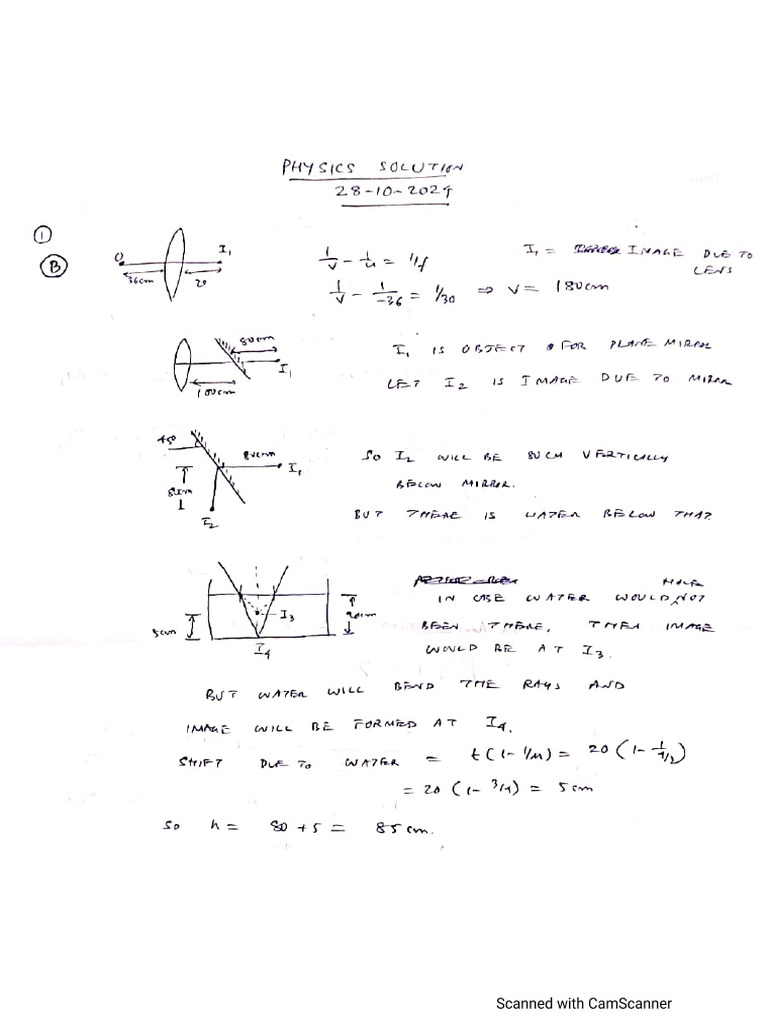 Physics Solution 28.10.2034 | PDF