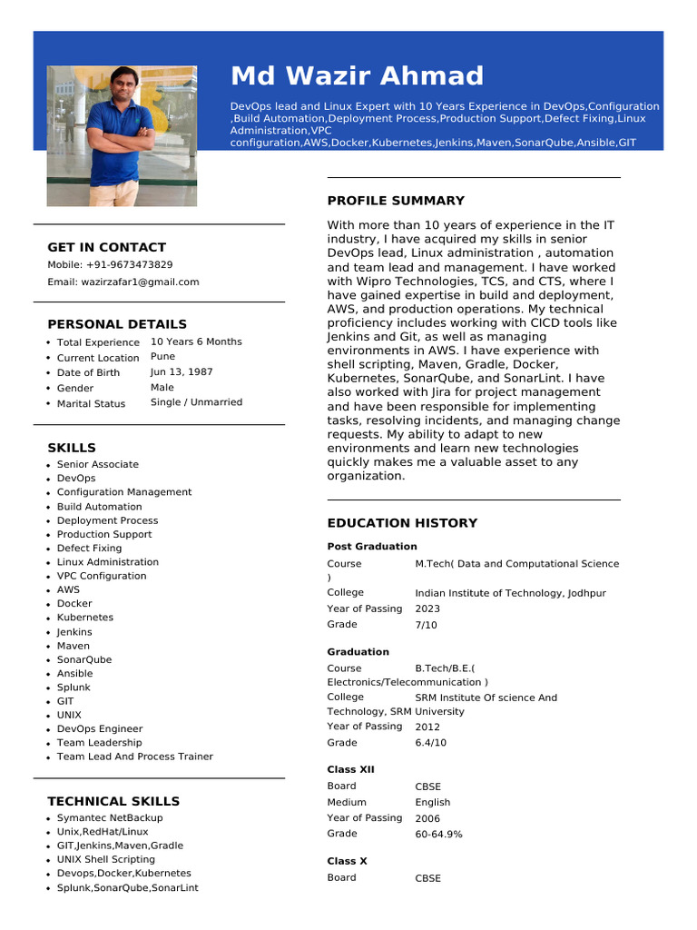 MD Wazir Ahmad (Engineering Management) | PDF | Utility Software | Computing