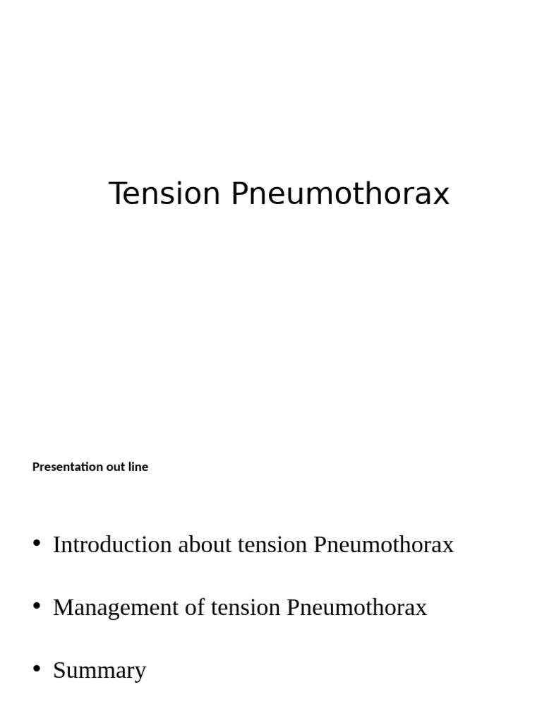 Tension Pneumothorax | PDF