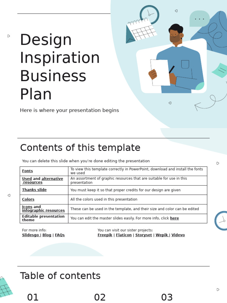 Design Inspiration Business Plan by Slidesgo | PDF | Marketing | Business