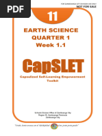 Earth Science Gr. 11 Module 1 - Quarter 1 | PDF