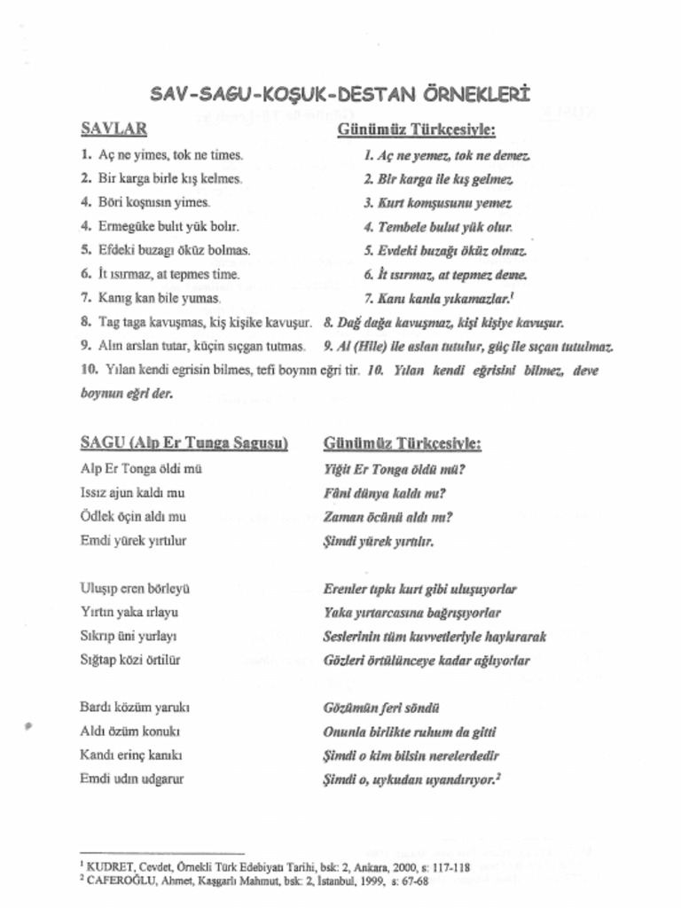 5 Sav Sagu Örnekleri̇ | PDF