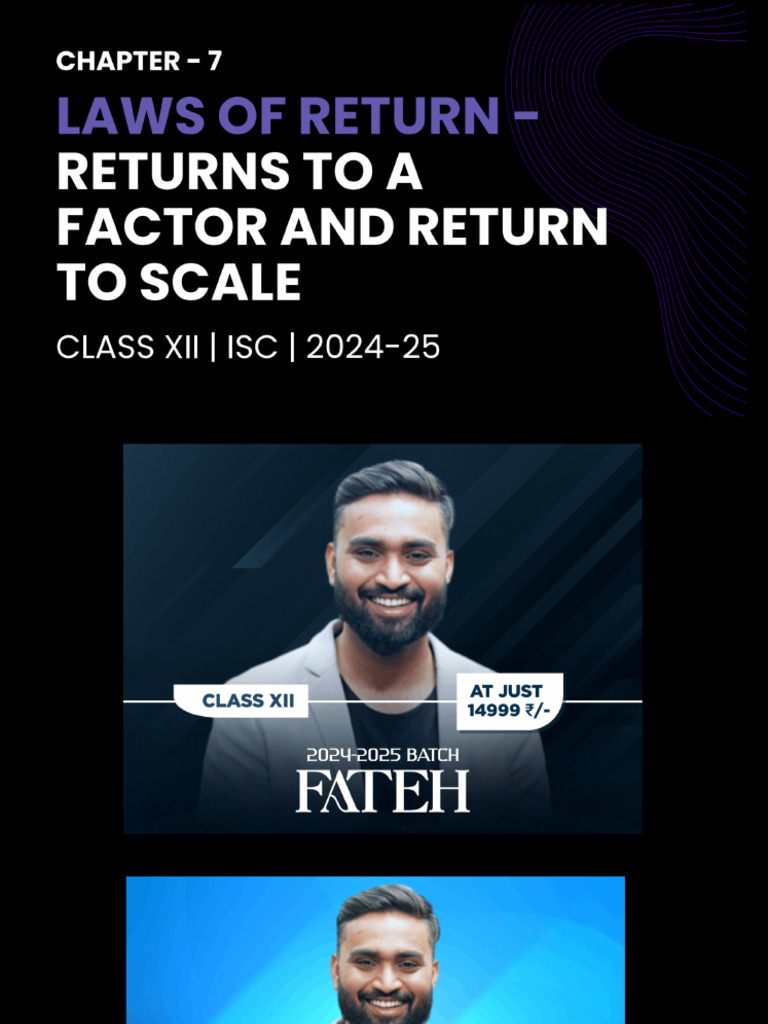 Laws of Returns Notes | PDF