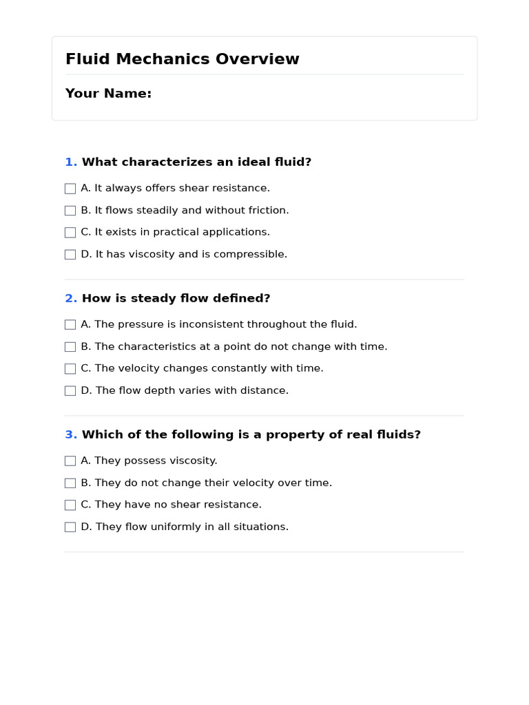Fluid Mechanics Overview | PDF | Fluid Dynamics | Force