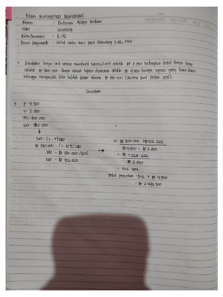 Dechymki Atalya Saubaki (TUGAS Manajemen Persediaan) | PDF