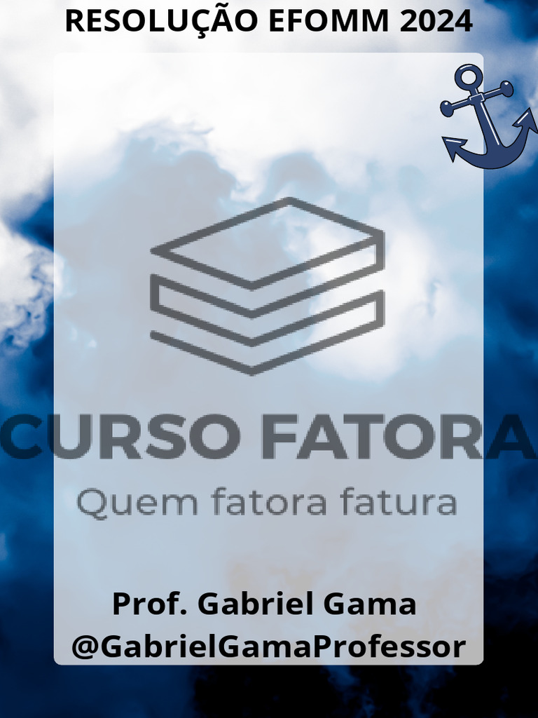 Resolução da Prova EFOMM 2024 | PDF | Matemática | Número real