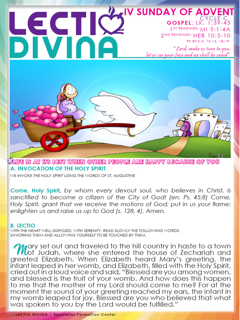 Lectio-Divina-IV-Sunday-of-Advent-C | PDF | Prayer | Elijah