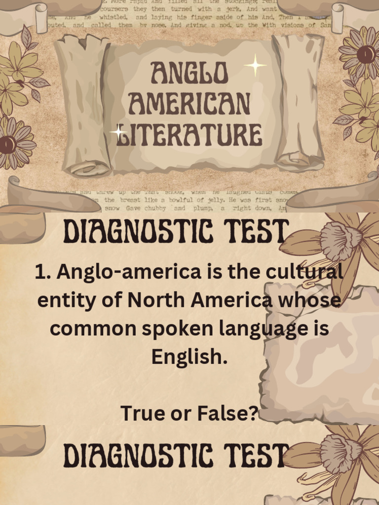 Overview of Anglo-American Literature | PDF | English Literature ...