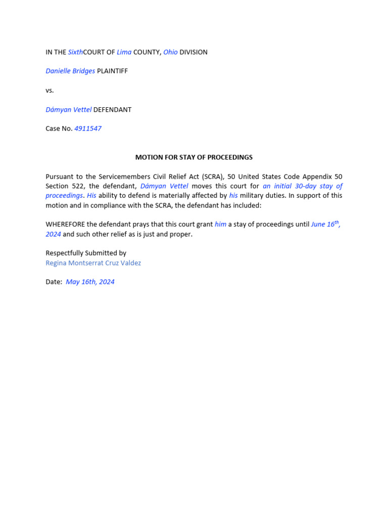 Stay of Proceedings | PDF | Law