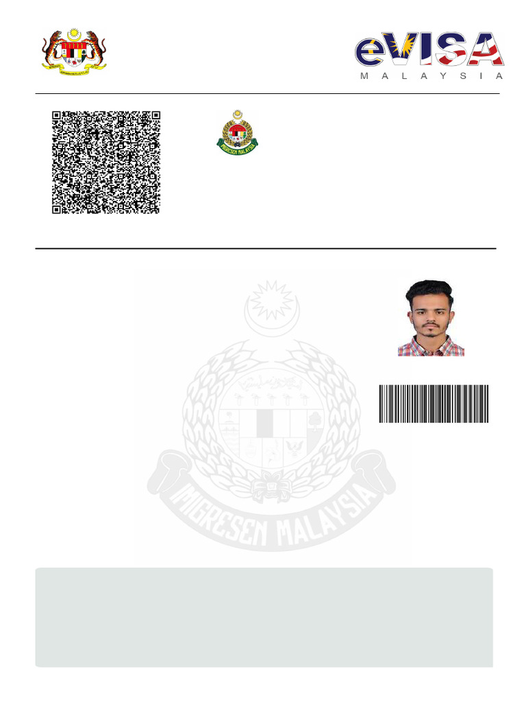 Malaysia EVISA Certificate ALI HASSAN | PDF | Travel Visa | Passport