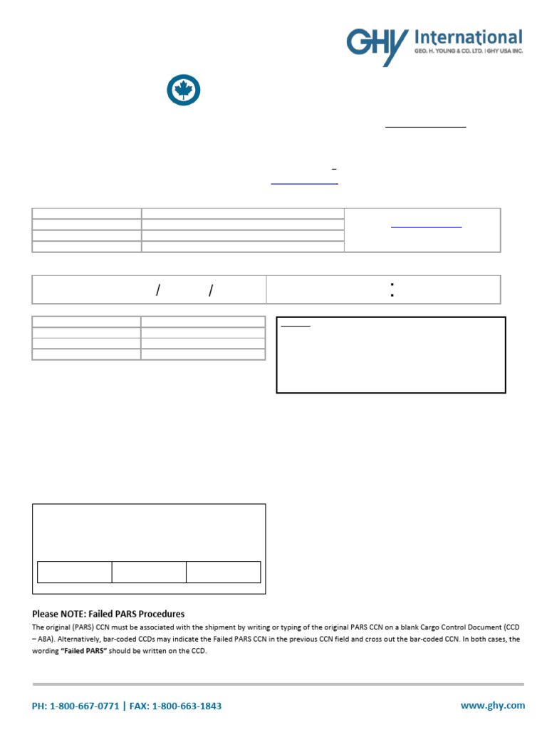 PARS-Notification-GHY | PDF | Cargo
