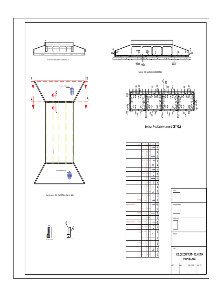 Culvert Reinforcement Plan | PDF | Civil Engineering | Technical Drawing