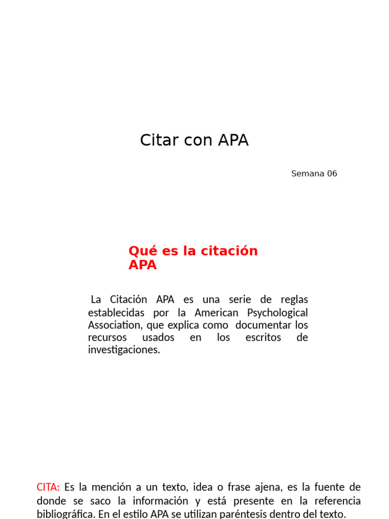 Citar Con APA | PDF | Estilo apa | Bibliografía