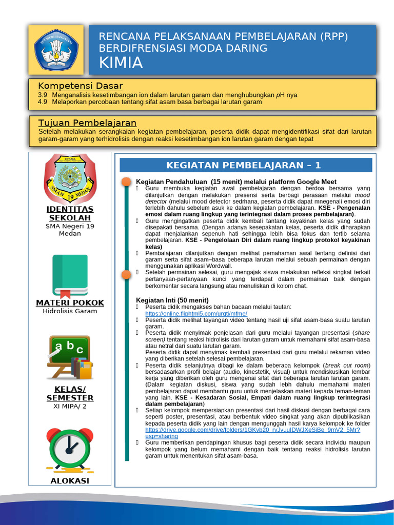 RPP BERDIFERENSIASI FRANS | PDF
