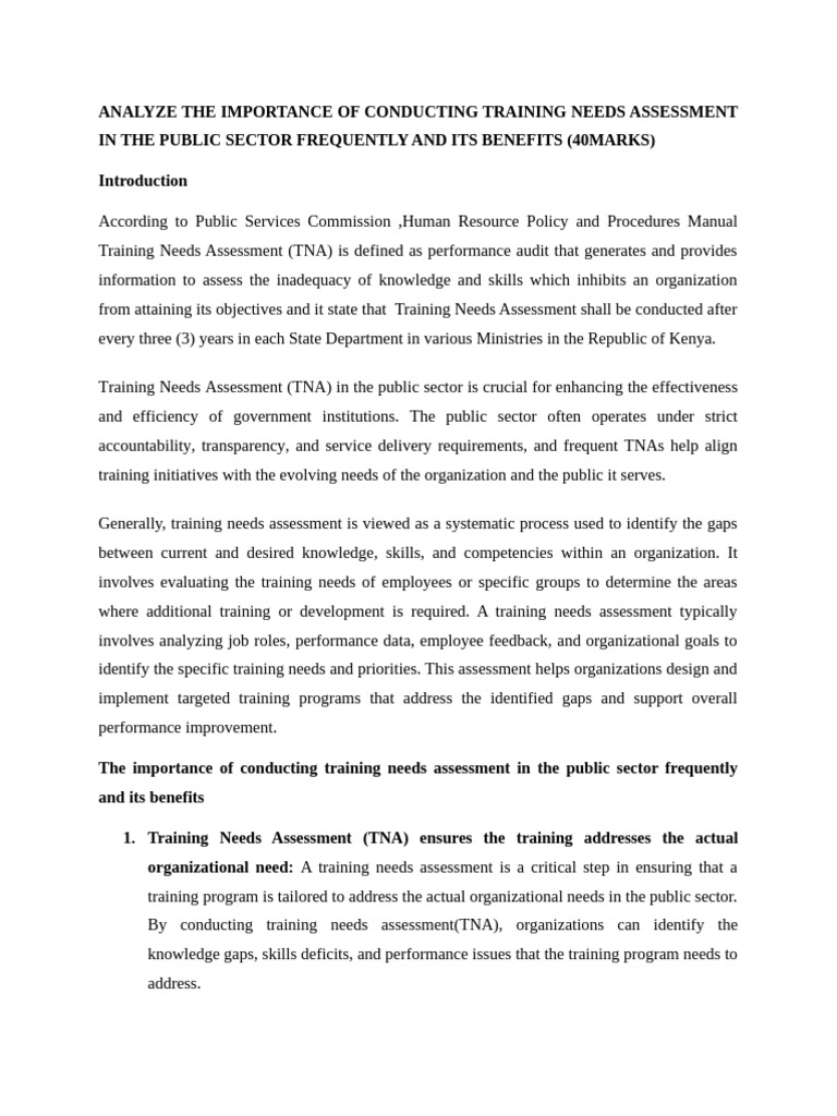 Human Resource Development Draft | PDF | Needs Assessment | Educational ...