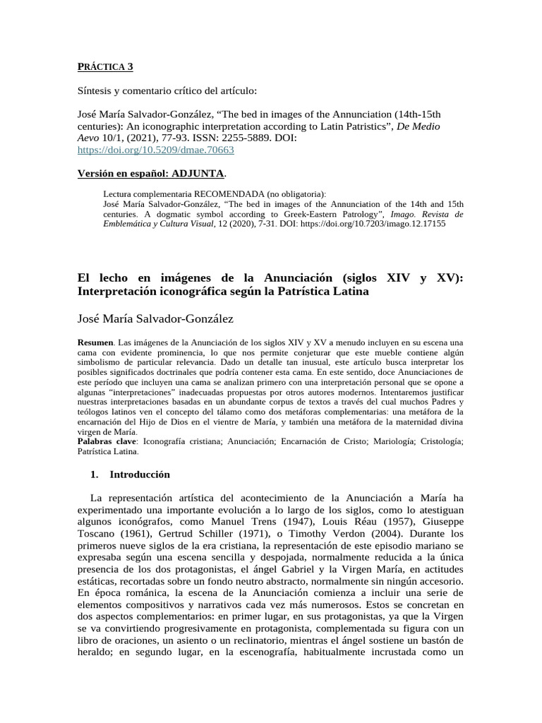 PRÃ CTICA 3 | PDF | María, madre de Jesús | Cristo (título)