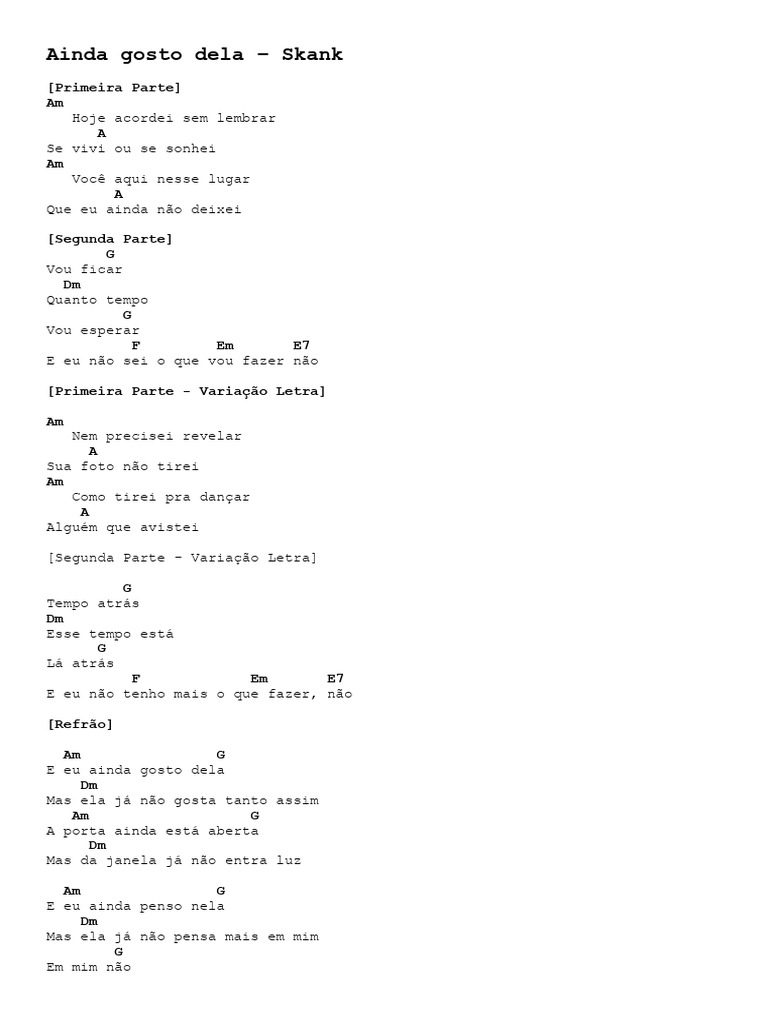 Ainda Gosto Dela - Editada | PDF