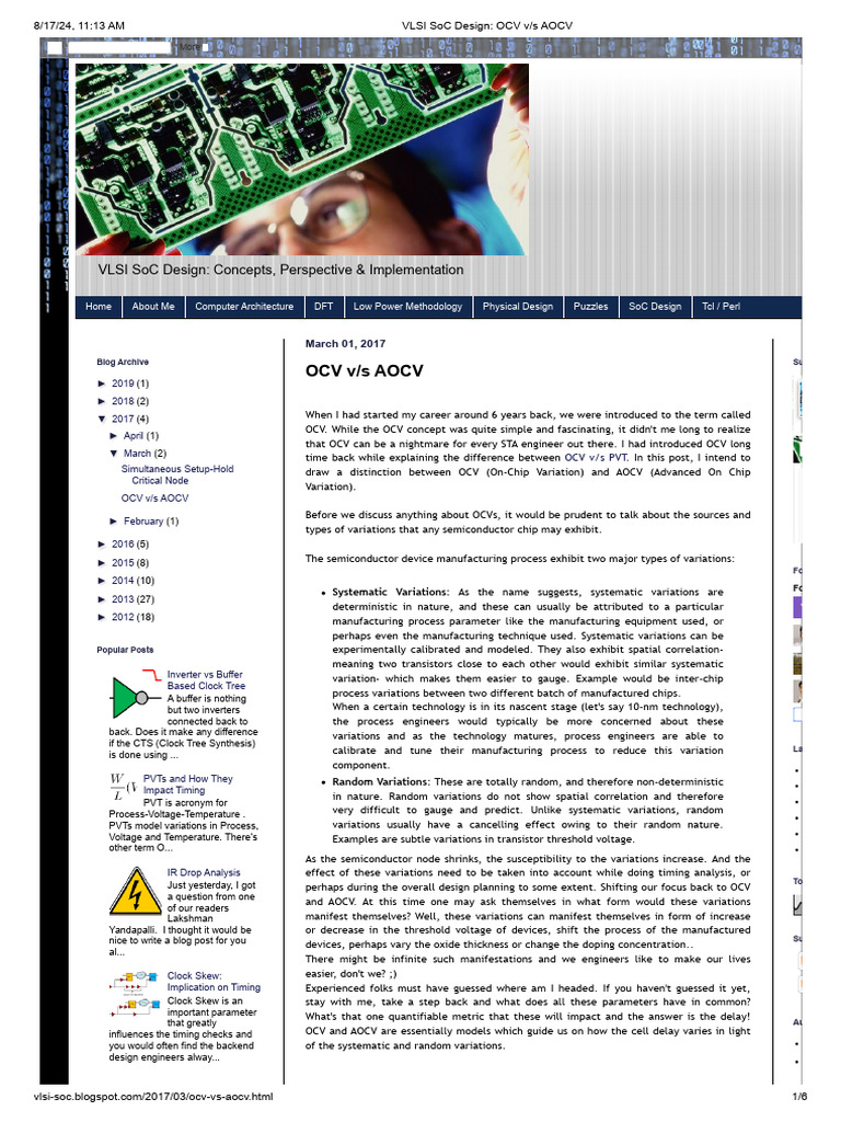 VLSI SoC Design - OCV V - S AOCV | PDF | Electronic Engineering | Electrical Engineering