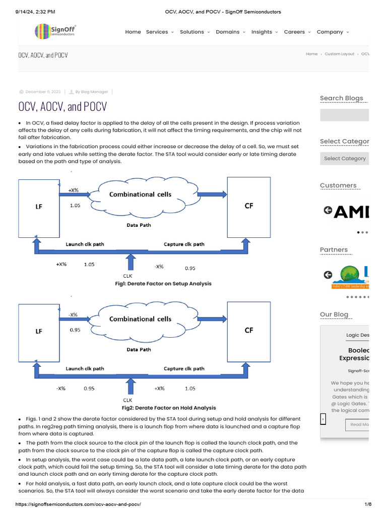 OCV, AOCV, and POCV - SignOff Semiconductors | PDF | Normal Distribution | Semiconductor Device ...
