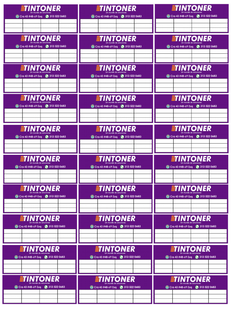 Sticker para Marcar Toner | PDF