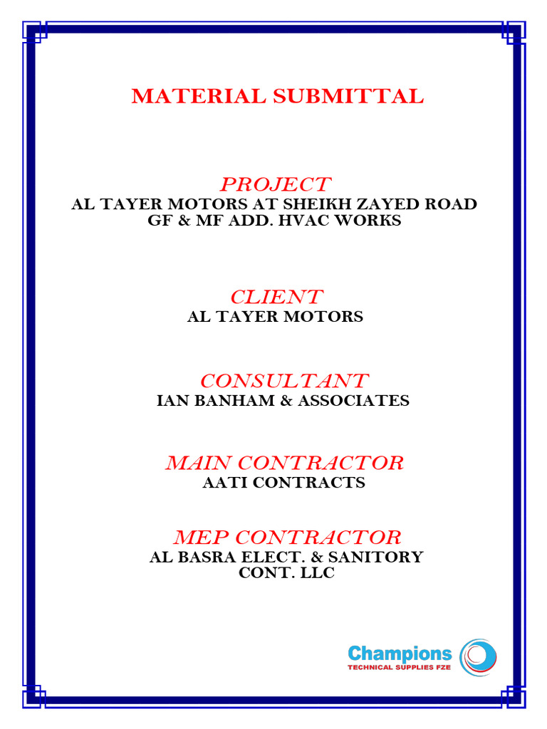 Material Submittal: Project | PDF | Business | Law