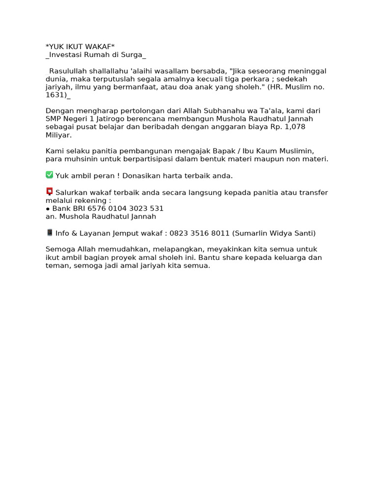 YUK IKUT WAKAF | PDF