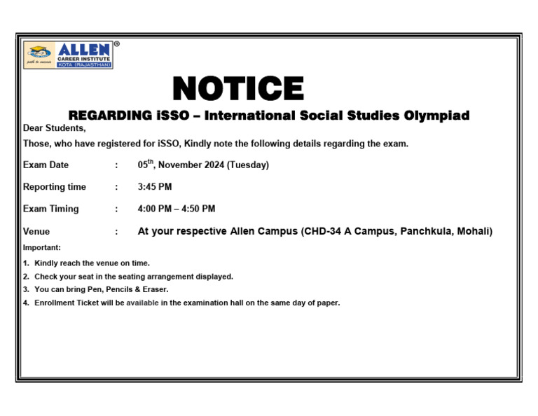 ISSO NOTICE (1) | PDF