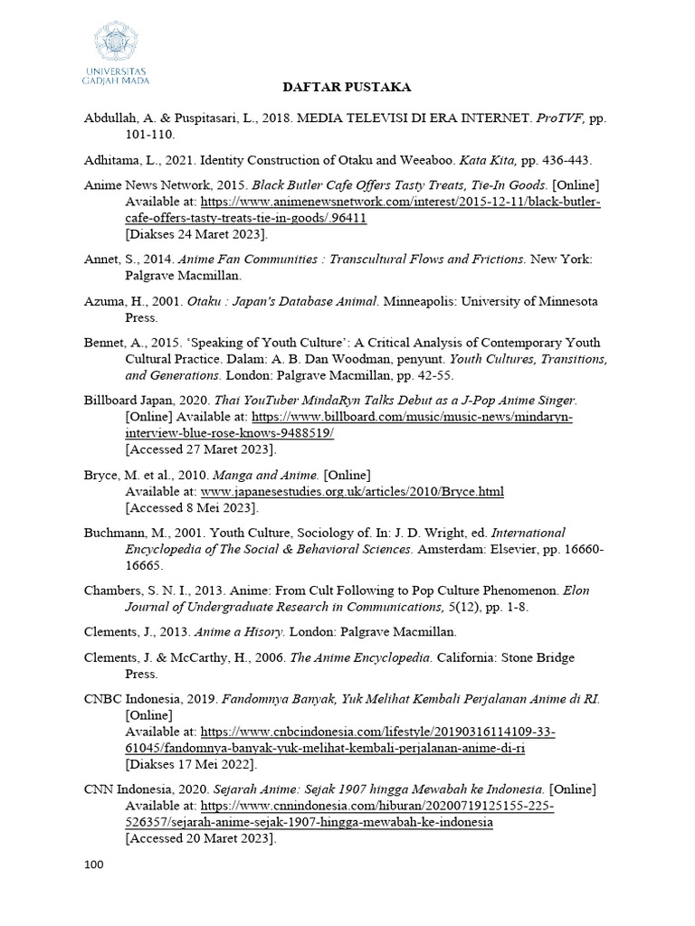 S1-2023-414962-Bibliography (Contoh Dapus) | PDF | History