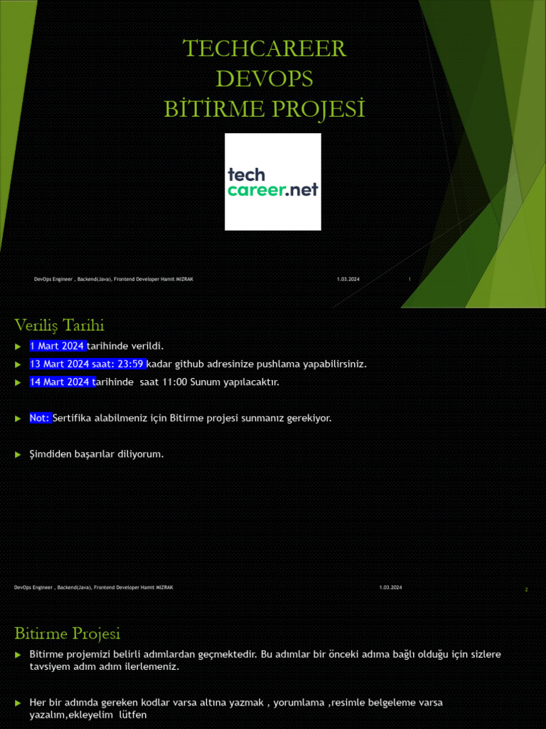TechCareer Bitirme Projesi | PDF