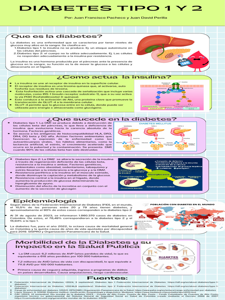 Diabetes Tipo 1 y Tipo 2 | PDF | Diabetes | Insulina