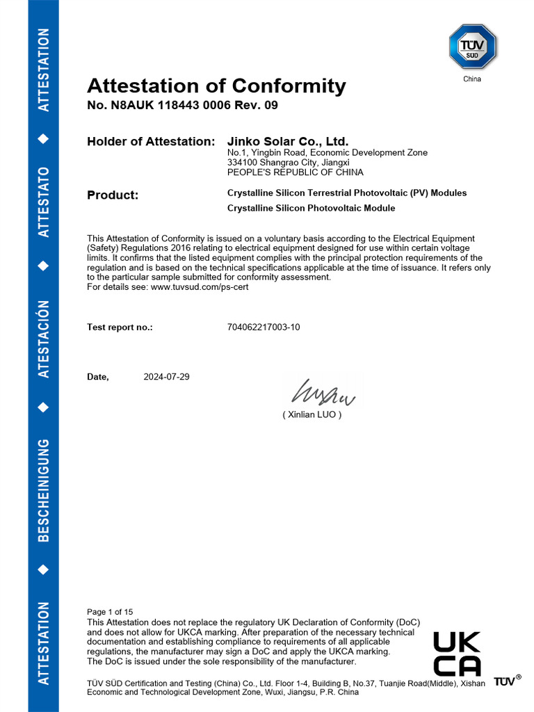 UKCA All Series - 2024 07 29 - Rev 09 | PDF | Photovoltaics ...
