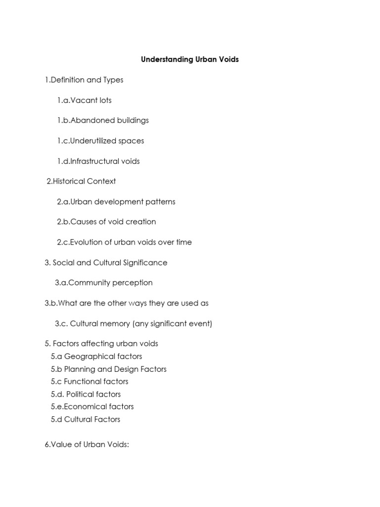 Urban Void | PDF