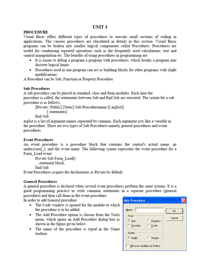 Cit2457 Vb Unit 3 | PDF | Control Flow | Integer (Computer Science)