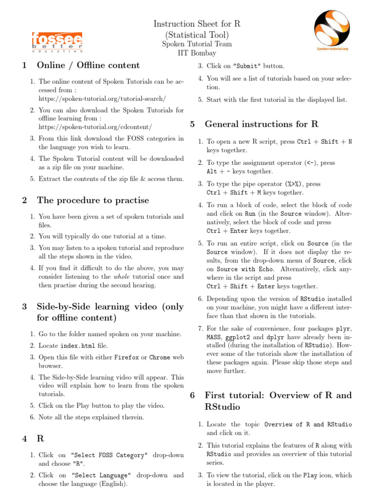 R Instruction Sheet English | PDF | Computer File | Microsoft Windows