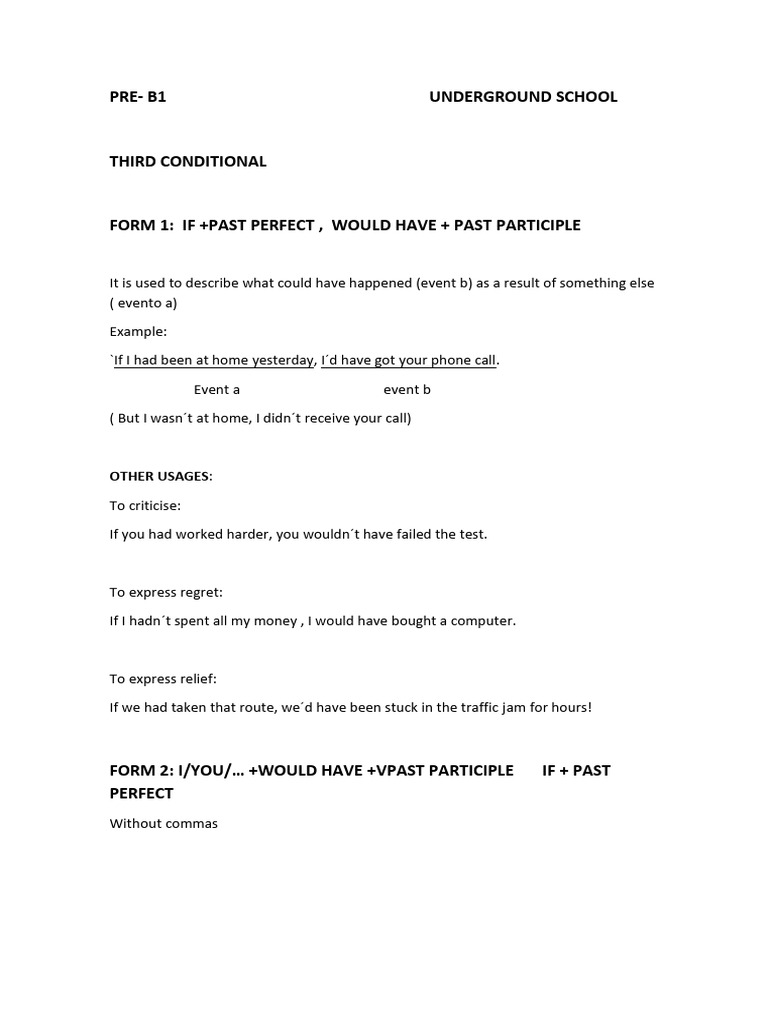 8.-Third Conditional Theory | PDF