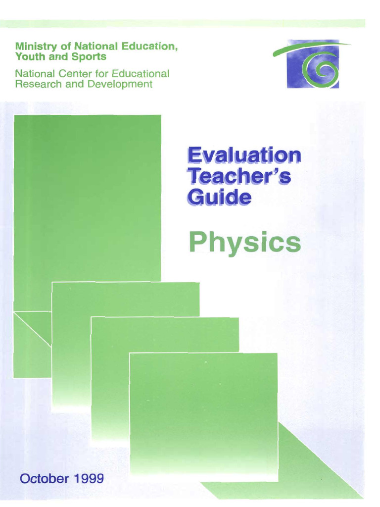 Evaluation Teacher's Guide Physics Octobre 1999 (2) | PDF Evaluation Teacher's Guide Physics Octobre 1999 (2) | PDF