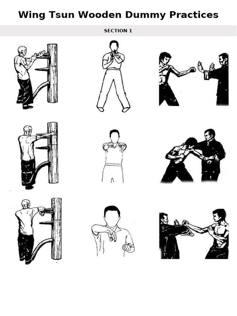 Wing Tsun Wooden Dummy Practices 1-4 | PDF