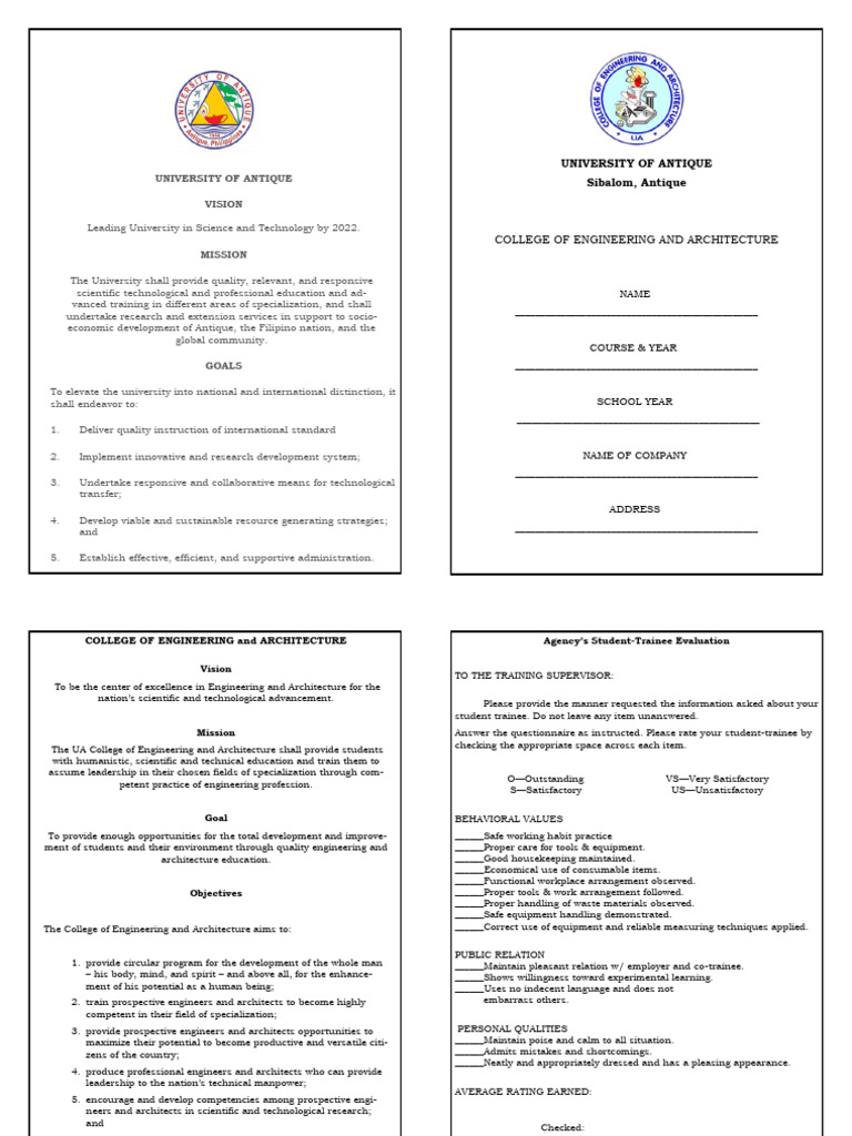 CEA-OJT-Booklet-Revised | PDF | Engineering