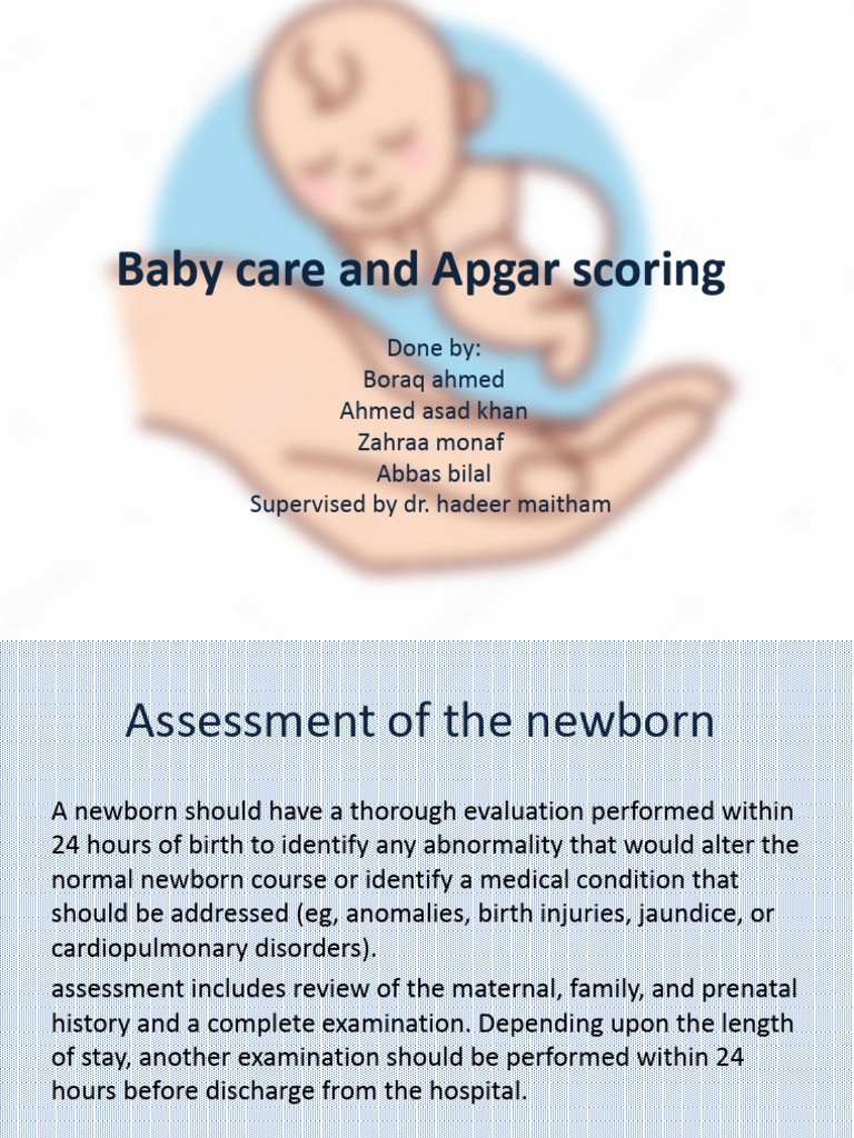 Baby Care and Apgar Scoring | PDF | Childbirth | Infants