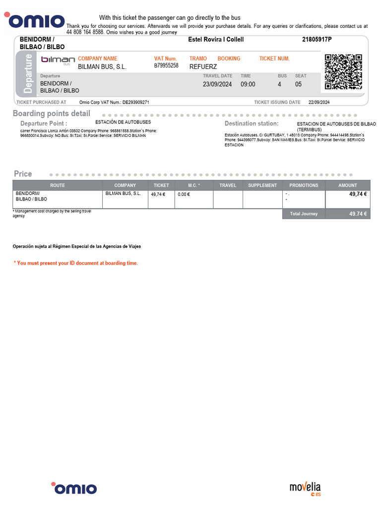Omio Mobile Tickets W52080600 | PDF | Land Vehicles | Vehicles